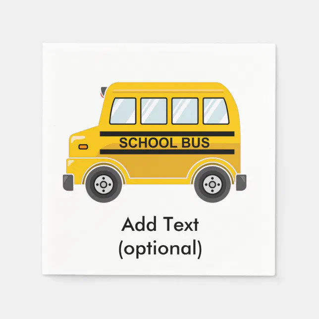 School Bus Paper Napkins | Zazzle