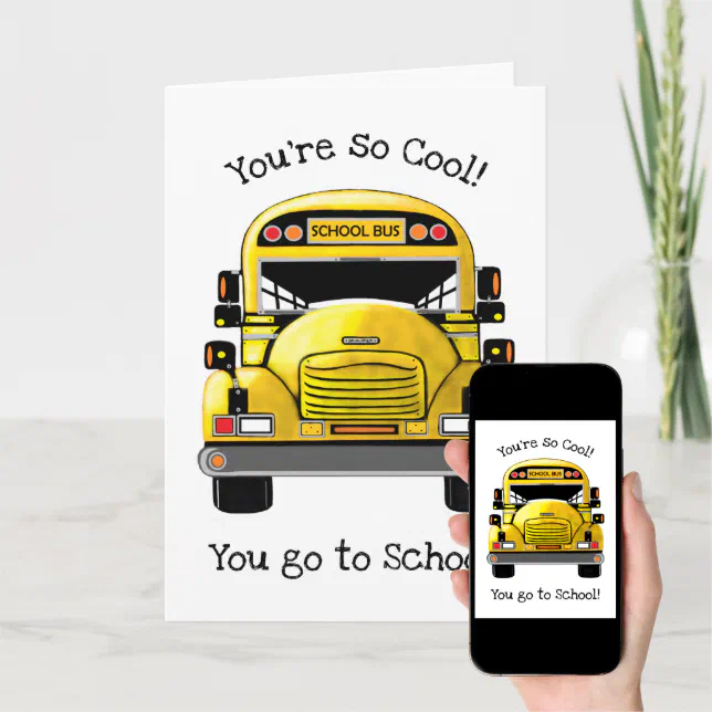 School Bus Personalized Greeting Card | Zazzle