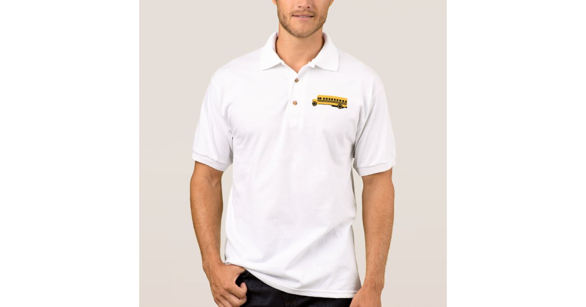 School bus polo shirt | Zazzle