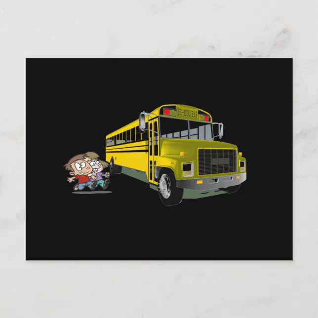 School bus postcard | Zazzle