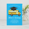 School Bus Preschool Graduation Party Elementary Invitation | Zazzle