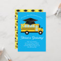School Bus Preschool Graduation Party Elementary Invitation | Zazzle