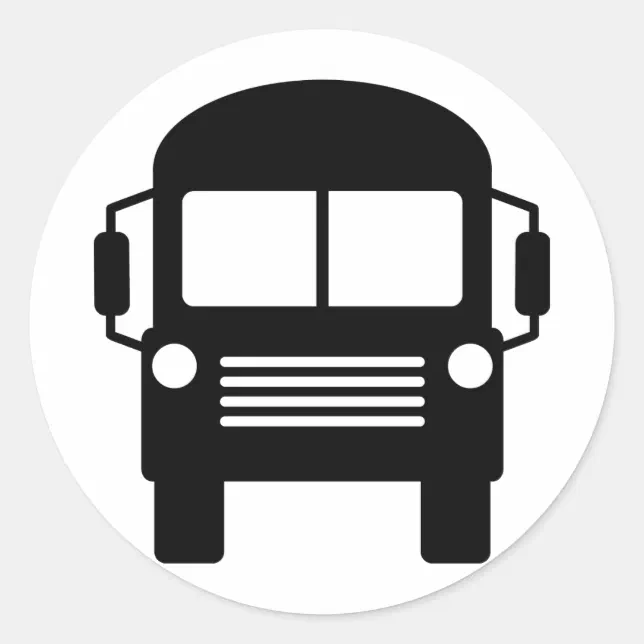 school bus sign classic round sticker | Zazzle