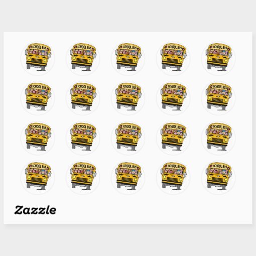 School Bus Sticker | Zazzle