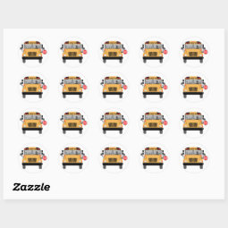 School Bus Stop Classic Round Sticker | Zazzle