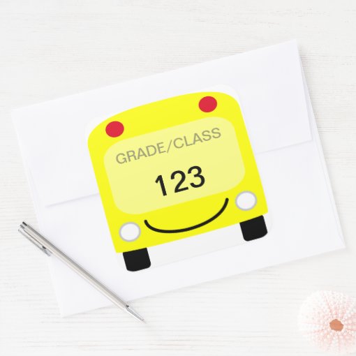 School Bus Tag Sticker | Zazzle