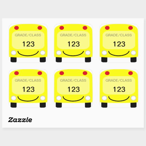 School Bus Tag Sticker | Zazzle