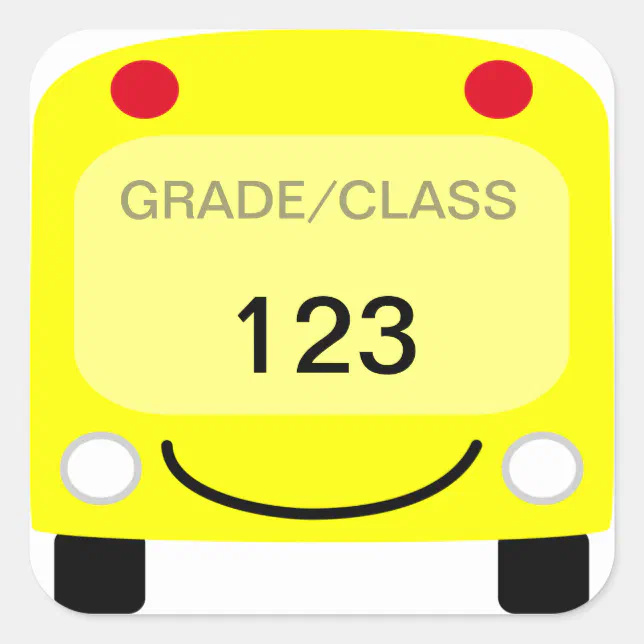 School Bus Tag Sticker | Zazzle