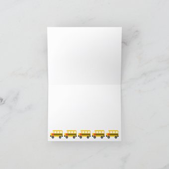 School Bus Thank You Card | Zazzle