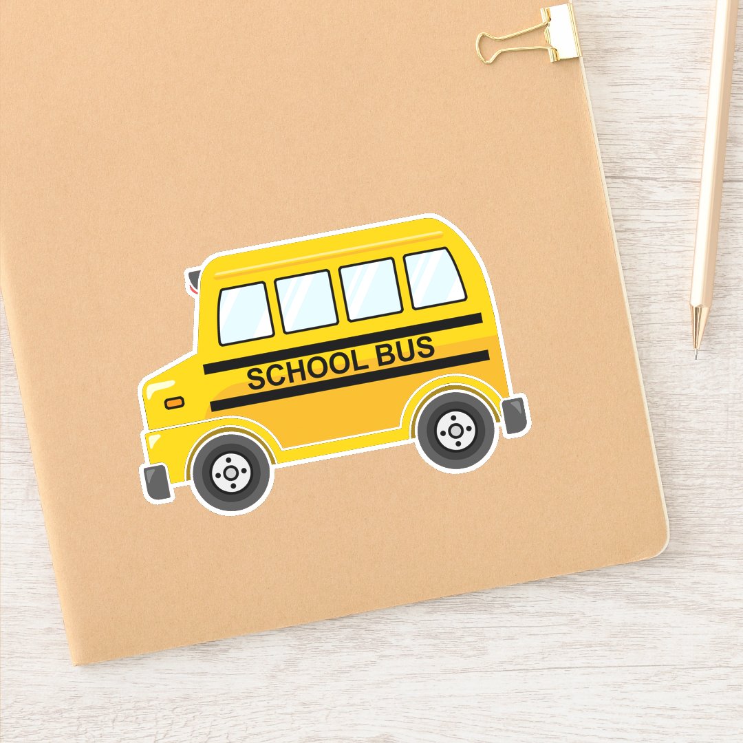 School Bus Vinyl Stickers | Zazzle