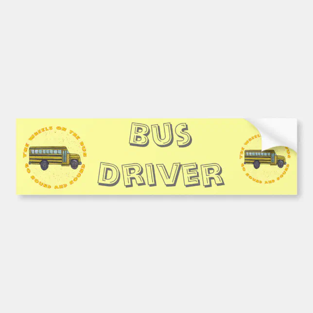 School Bus Wheels Bumper Sticker | Zazzle