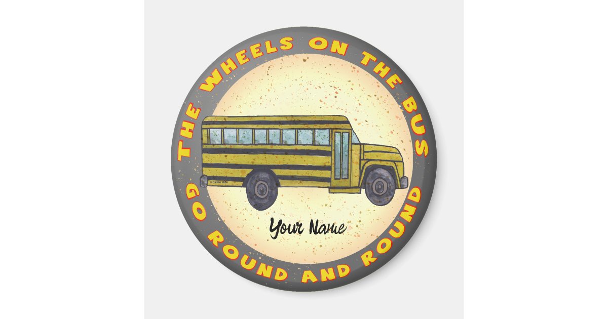 School Bus Wheels Magnet | Zazzle