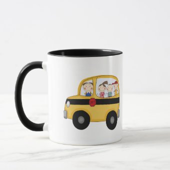 School Bus with Kids T-shirts and Gifts Mug | Zazzle