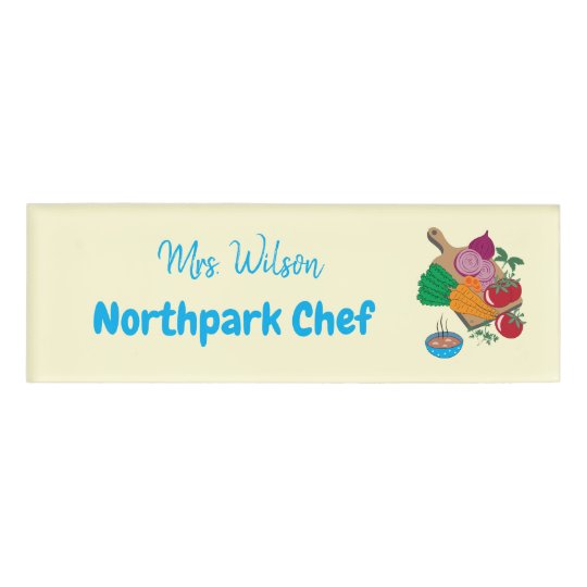 School Cafeteria Employee Name Tag | Zazzle.com