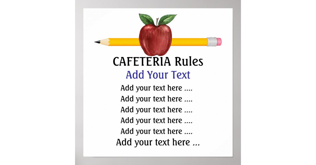 School Cafeteria Poster - SRF | Zazzle