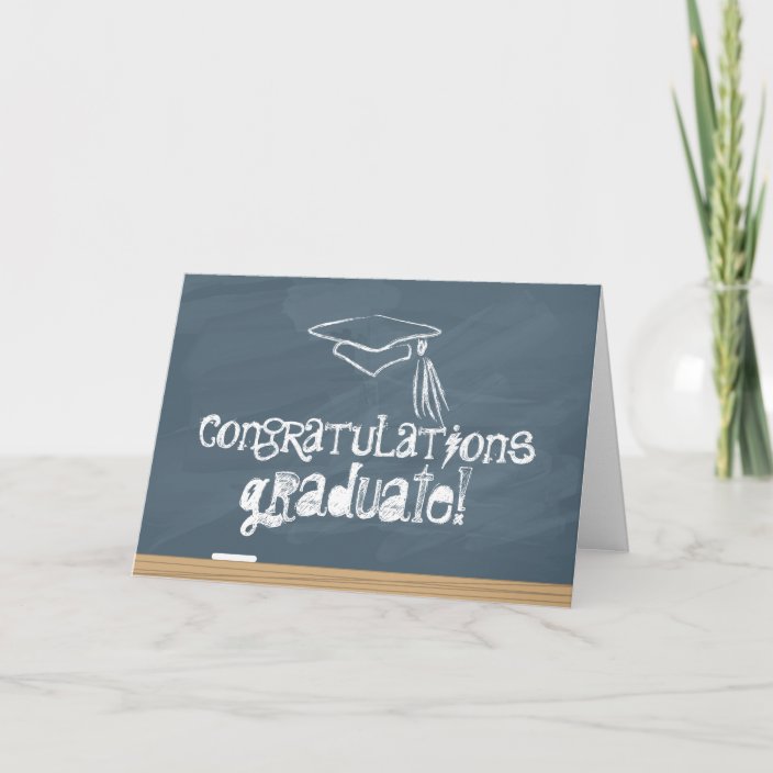 School Chalkboard Congratulations Graduate Card | Zazzle.com