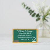 School Chalkboard Teacher Business Card | Zazzle