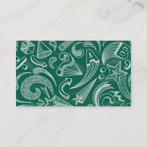 School Chalkboard Teacher Business Card | Zazzle