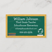 School Chalkboard Teacher Business Card | Zazzle
