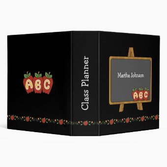 School Chalkboard Teacher's Binder | Zazzle