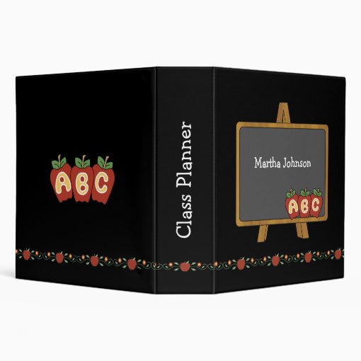 School Chalkboard Teacher's Binder | Zazzle