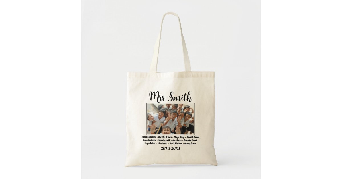 School Class photo thank you teacher gift Tote Bag | Zazzle