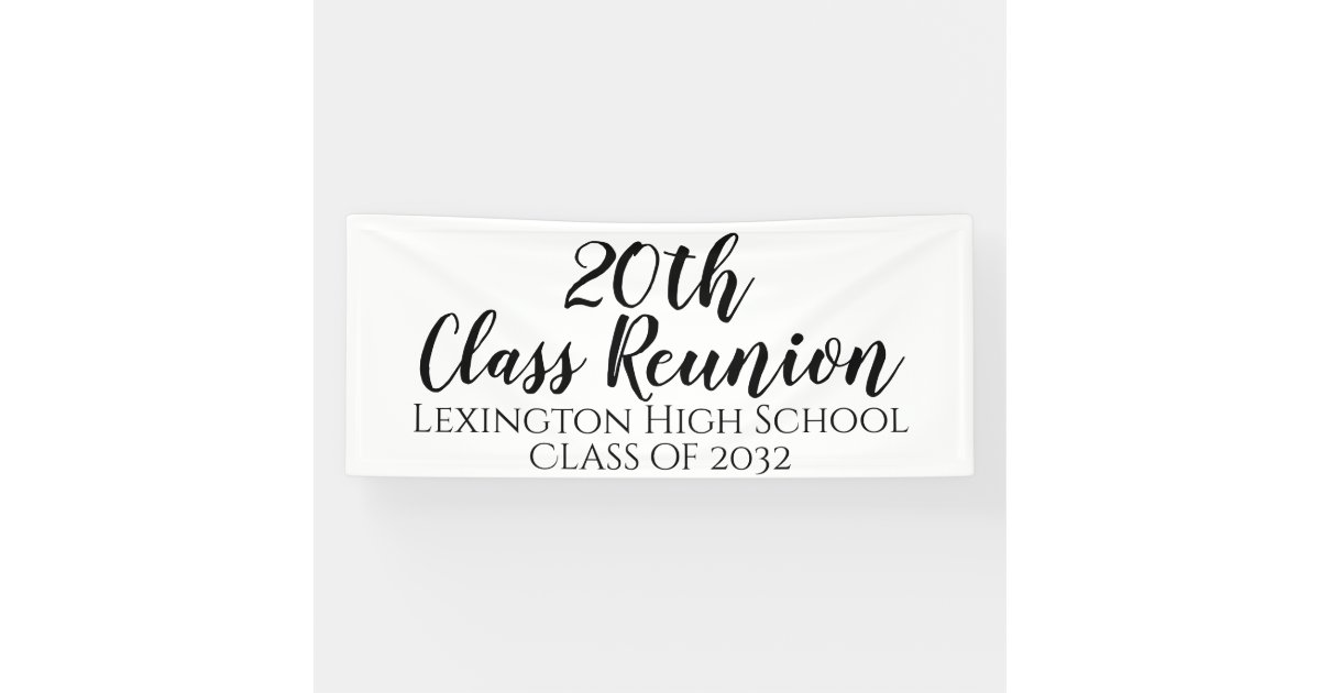 School Class Reunion Custom Party Banner | Zazzle