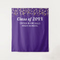 School Class Year Photo Backdrop Purple Gold White | Zazzle
