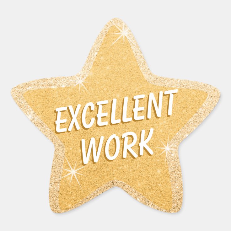 School Classroom Gold Star Star Sticker | Zazzle