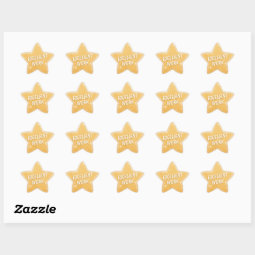 School Classroom Gold Star Star Sticker | Zazzle