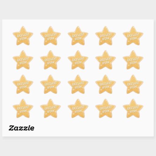 School Classroom Gold Star Star Sticker | Zazzle