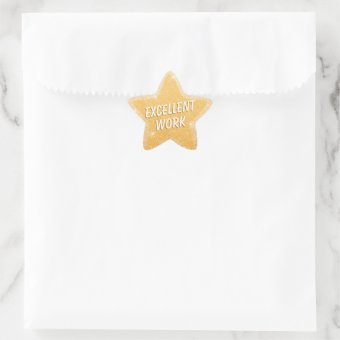 School Classroom Gold Star Star Sticker | Zazzle