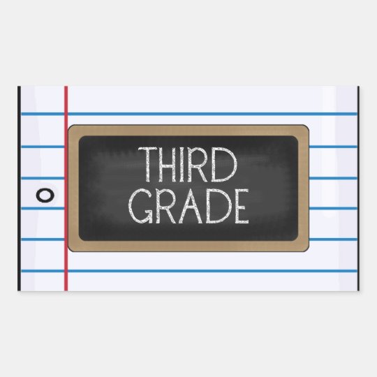 School Collection Third Grade Fun Stickers | Zazzle.com