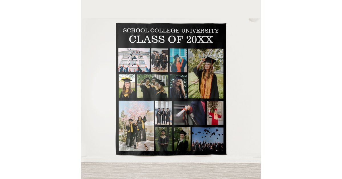 School College University Graduation Class Photo Tapestry | Zazzle