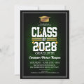 School Colors Green and Gold Graduation Party Invitation | Zazzle