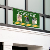 School Colors Green and Yellow Graduation Banner | Zazzle