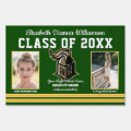 School Colors Green and Yellow Graduation Lawn Sign | Zazzle