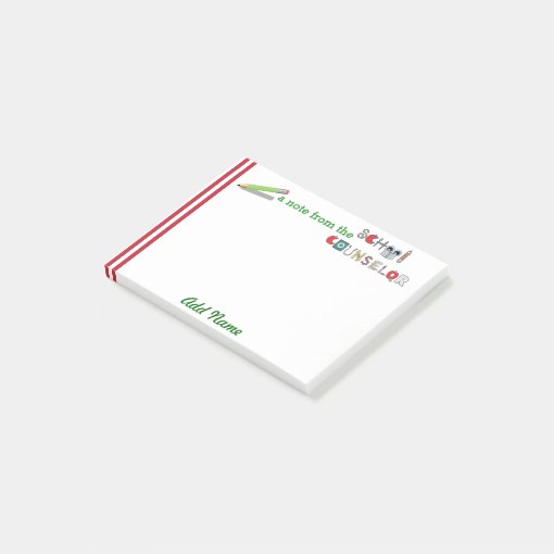 School Counselor Customized Post-it® Note | Zazzle