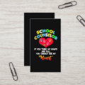 School Counselor Full Heart Appreciation Gift idea Business Card | Zazzle