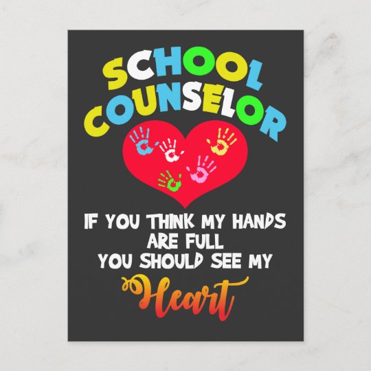 School Counselor Full Heart Appreciation Gift idea Postcard | Zazzle.com