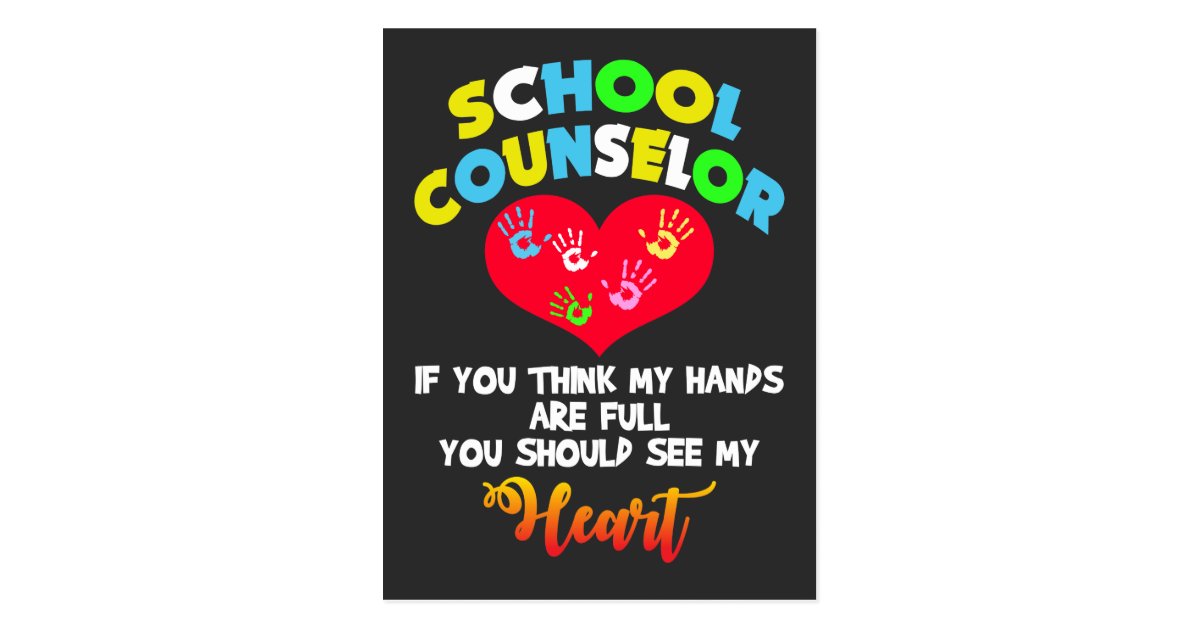 School Counselor Full Heart Appreciation Gift idea Postcard | Zazzle.com