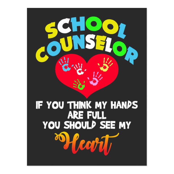 School Counselor Full Heart Appreciation Gift idea Postcard | Zazzle.com