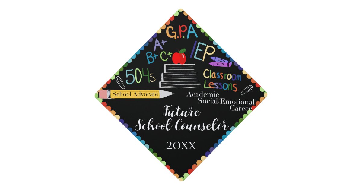 School Counselor Graduation Cap Topper | Zazzle