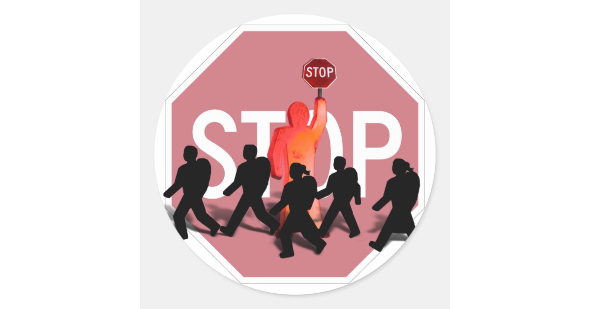 School Crossing Guard Classic Round Sticker | Zazzle
