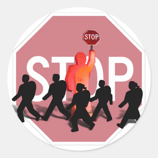 School Crossing Guard Classic Round Sticker | Zazzle