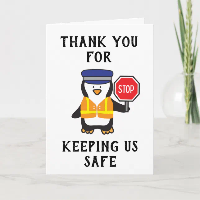 School Crossing Guard Thank You Card | Zazzle