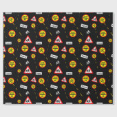 School Crossing Patrol Lollipops and Safety Signs Wrapping Paper | Zazzle