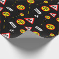 School Crossing Patrol Lollipops and Safety Signs Wrapping Paper | Zazzle