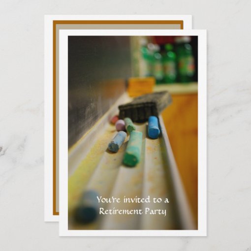 School Days Teacher's Retirement Invitation | Zazzle