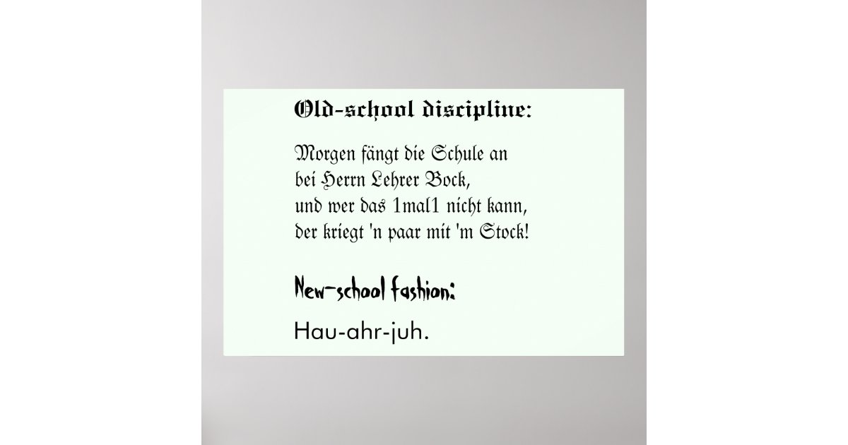 School discipline poster | Zazzle